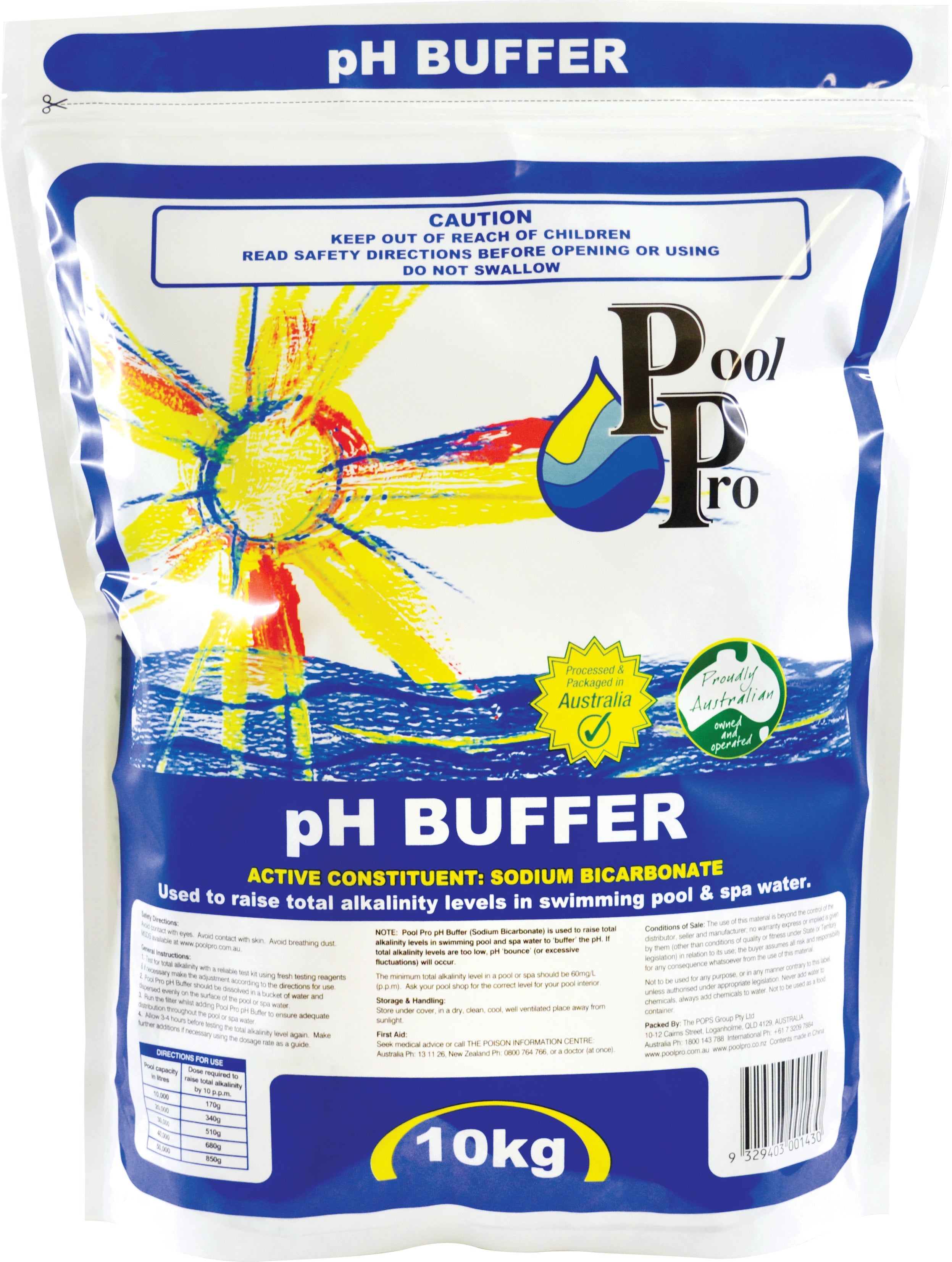 Pool Pro pH Buffer Bag 10kg x 2 - B10