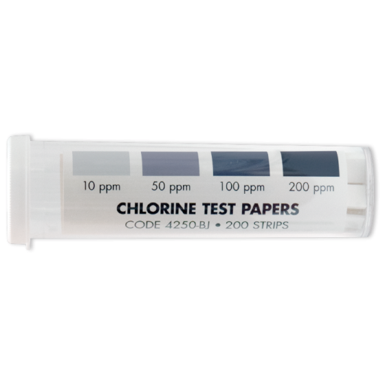 High Range Chlorine Test Papers (200/vial), 10ppm 200ppm - 4250BJ/A1 ...