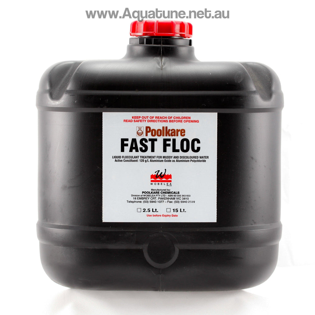 Fast Floc PAC Poolkare chemicals - 2 sizes available (2.5L or 15L) - F