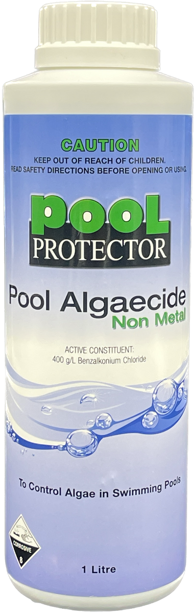 Pool Protector 1 Litre Pool Algaecide Non Metal (400g/L Benzalkonium C ...