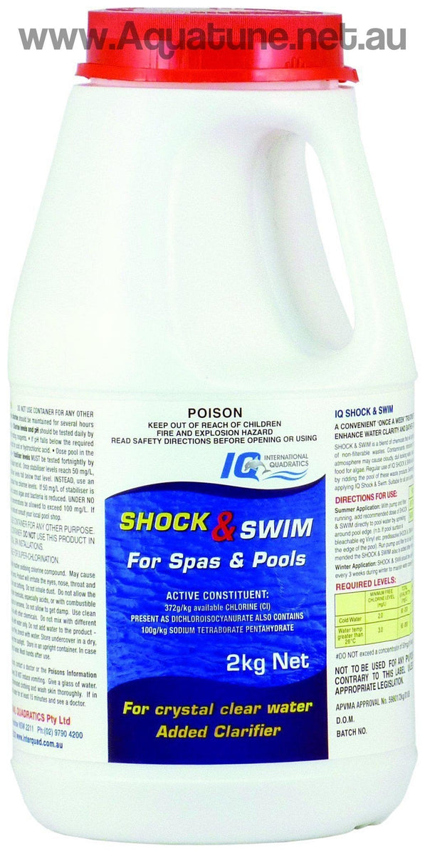 Shock and Swim - Pool Shock - 4 pack sizes available - IQSH – Aquatune